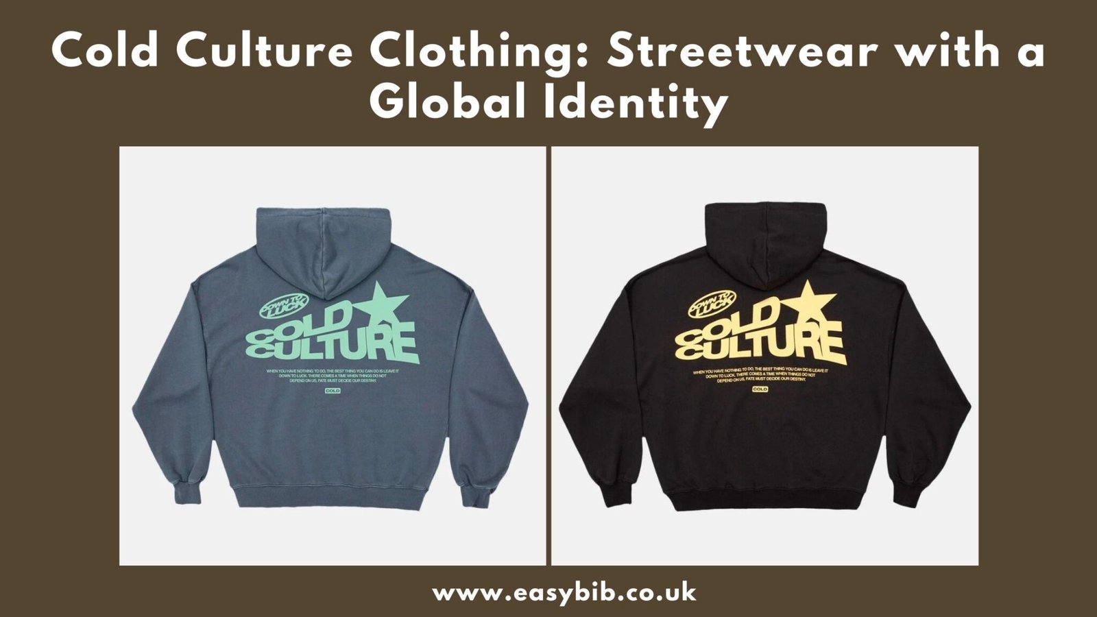Cold Culture Clothing: Streetwear with a Global Identity