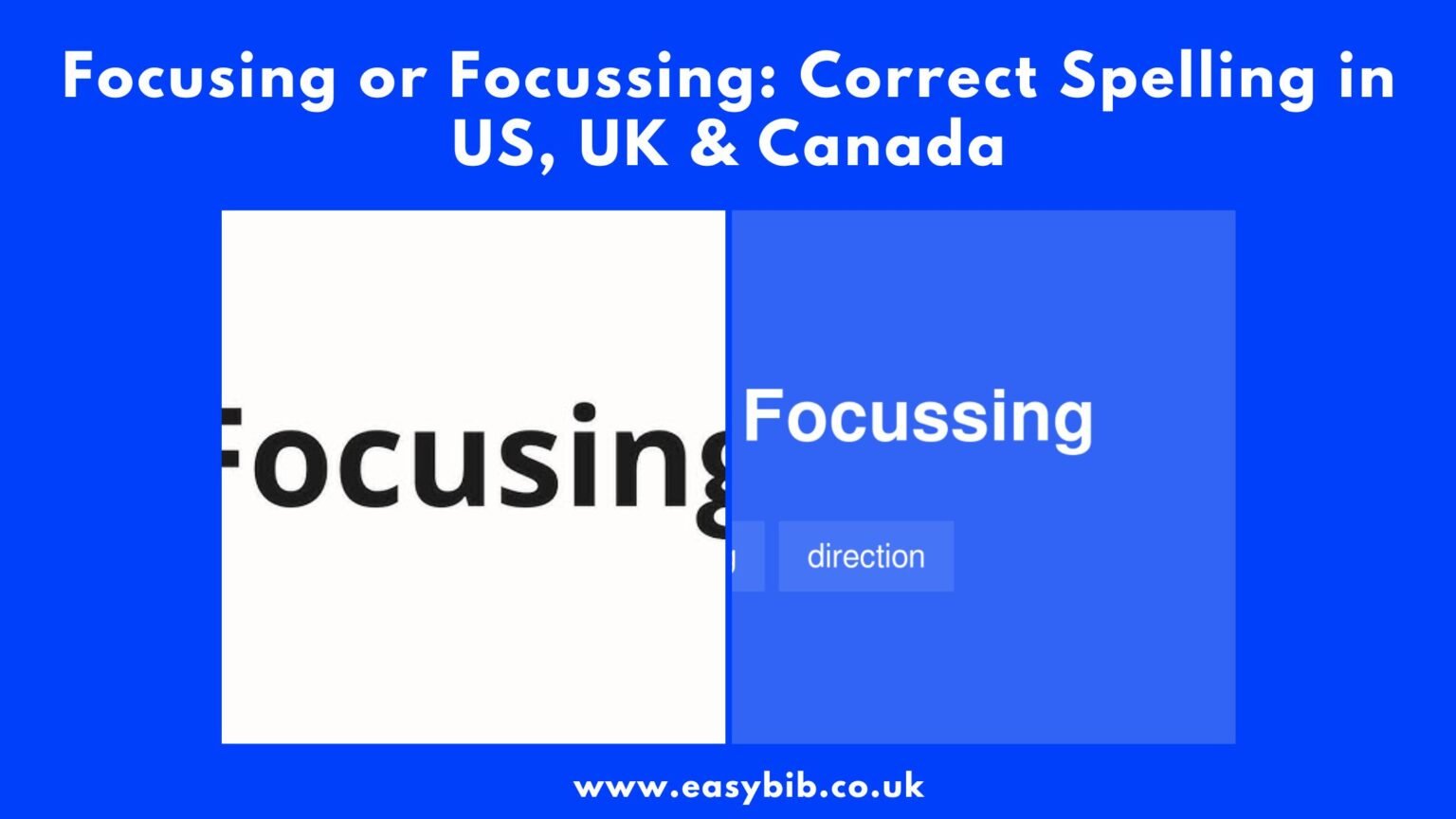 Focusing or Focussing: Correct Spelling in US, UK & Canada