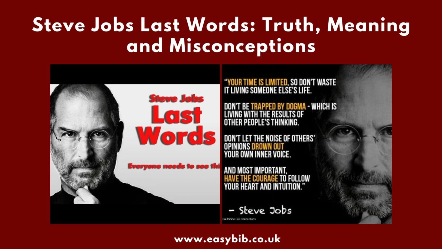 Steve Jobs Last Words: Truth, Meaning, and Misconceptions