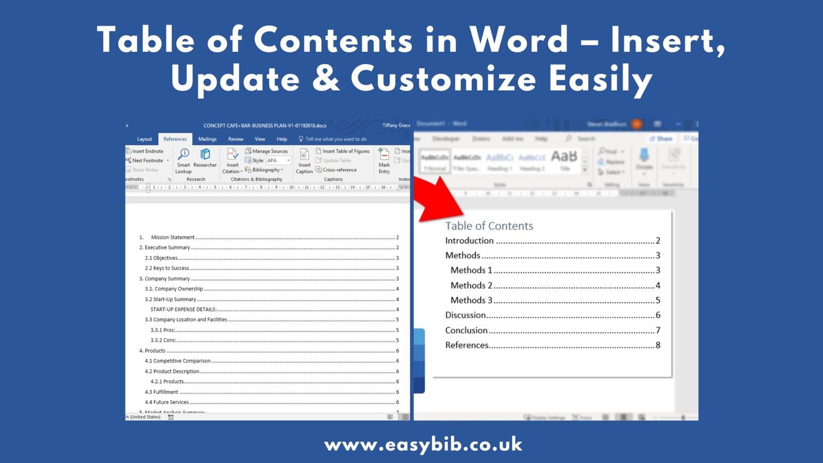 Table of Contents in Word – Insert, Update & Customize Easily